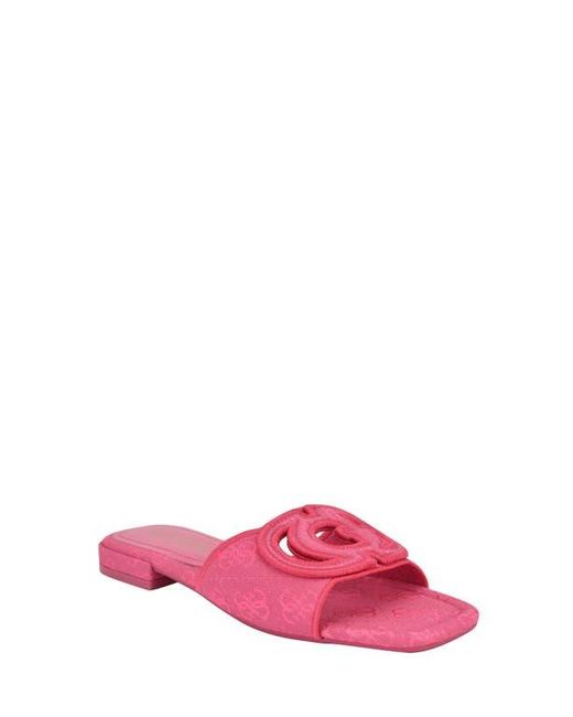 Guess Tarishae Slide Sandal in Pink | Lyst