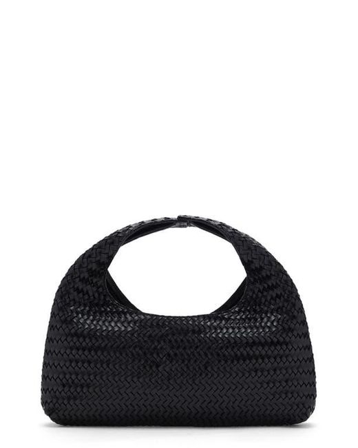 Mango Braided Leather Top Handle Bag in Black | Lyst