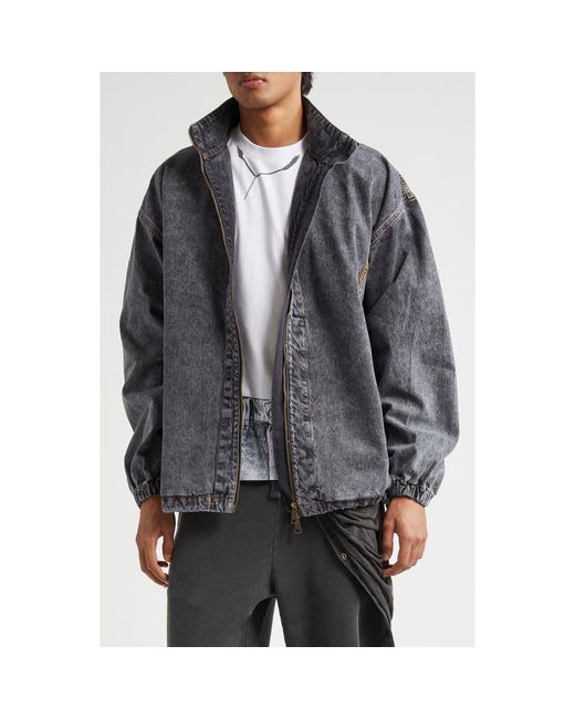 Y. Project Evergreen Pinched Logo Denim Jacket in Gray for Men | Lyst
