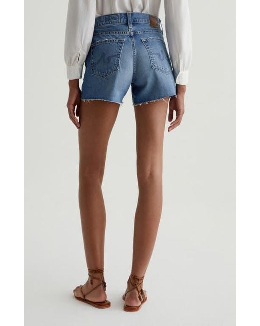 Ag Jeans Halle Cutoff Denim Shorts In Blue Lyst