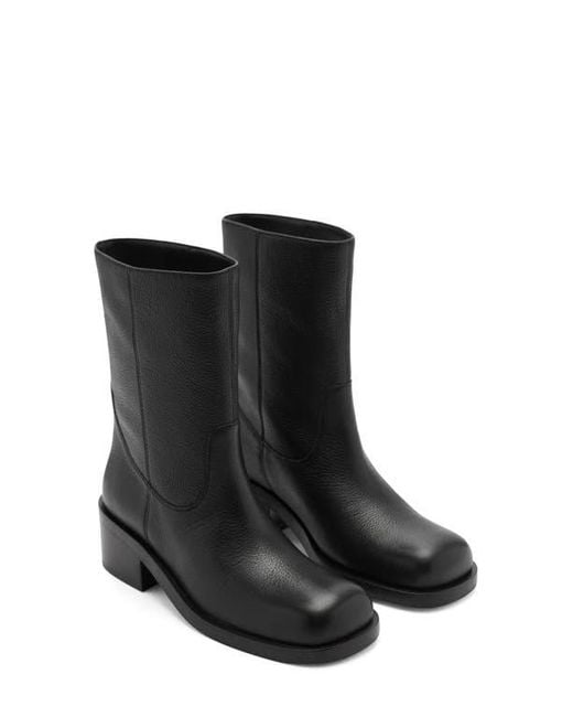 Mango Square Toe Boot in Black | Lyst