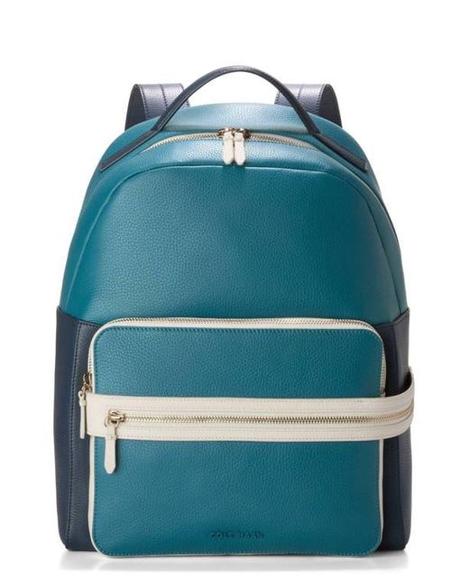 Cole Haan Davis Leather Backpack in Blue | Lyst