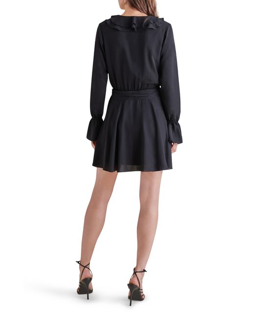 Steve Madden Farron Ruffle Neck Long Sleeve Georgette Minidress in ...