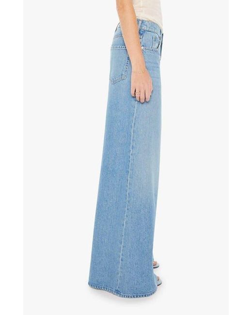 Mother The Slung Sugar Cone Sneak Wide Leg Jeans in Blue | Lyst