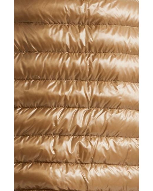 Herno Sofia Iconic Down Crop Puffer Jacket in Brown | Lyst