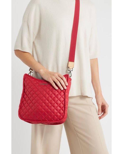 MZ Wallace Quilted Nylon Box Crossbody Bag in Red | Lyst