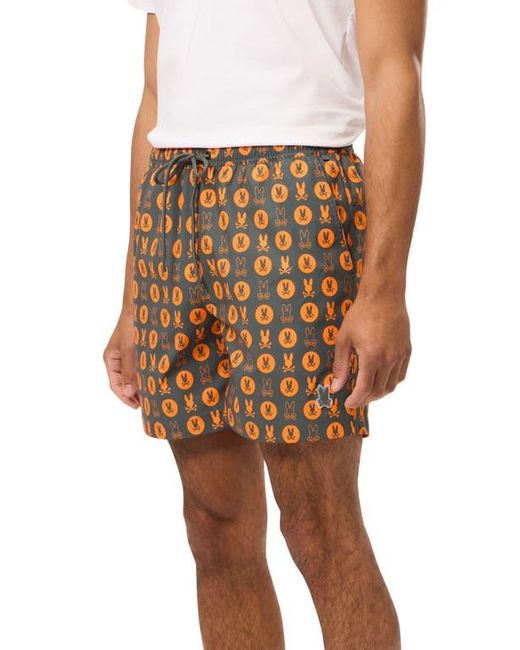 Psycho Bunny Vibrant Print Quick-Dry Swim Trunks in White for Men | Lyst
