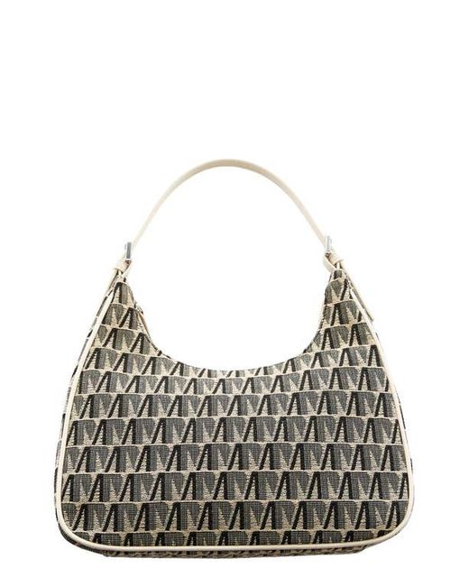 Mango Logo Jacquard Shoulder Bag in Gray | Lyst