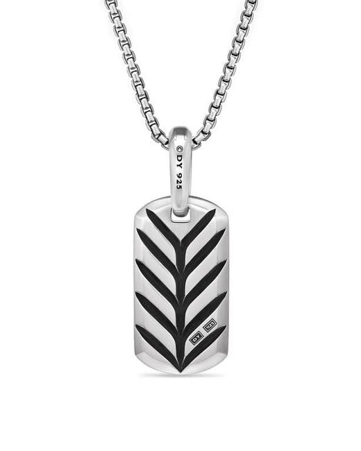 David Yurman Chevron Tag, 21Mm in White for Men | Lyst