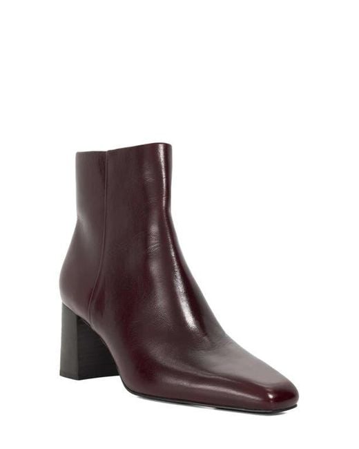 Dune Panamas Block Heel Bootie in Brown | Lyst