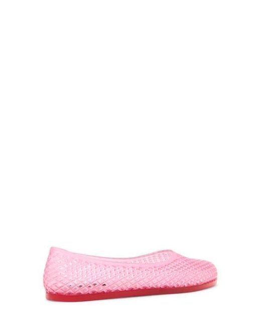 Steve Madden Gyzmo Perforated Jelly Flat in Pink | Lyst
