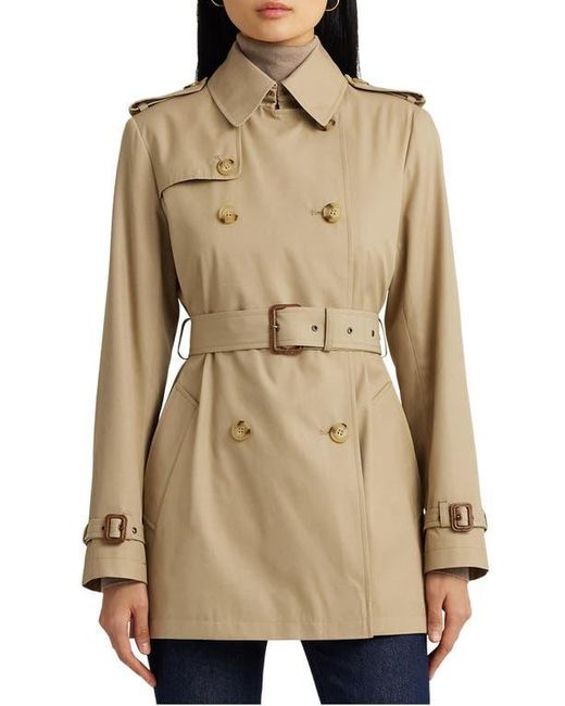 Ralph Lauren Belted Water Resistant Double Breasted Trench Jacket