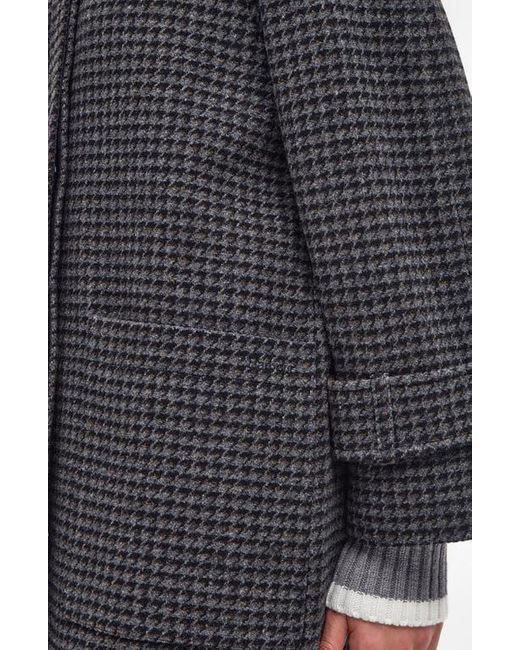 Barbour Veronica Houndstooth Check Wool Coat in Black | Lyst