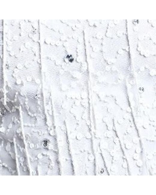 Coast Sequin Fringe Bridal Mini Dress in White | Lyst