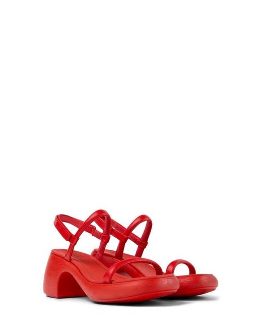 Camper Thelma Platform Slingback Sandal in Red | Lyst