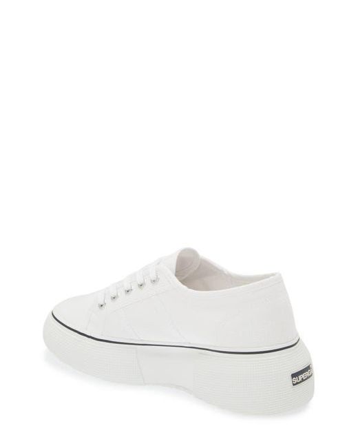 Superga 2287 Bubble Line Platform Wedge Sneaker in White | Lyst