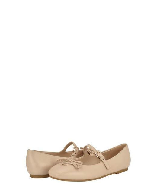 Guess Kayra Mary Jane Flat in Natural | Lyst