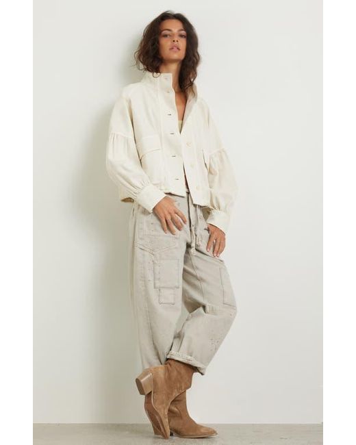 Treasure & Bond Blouson Twill Utility Jacket in Natural | Lyst