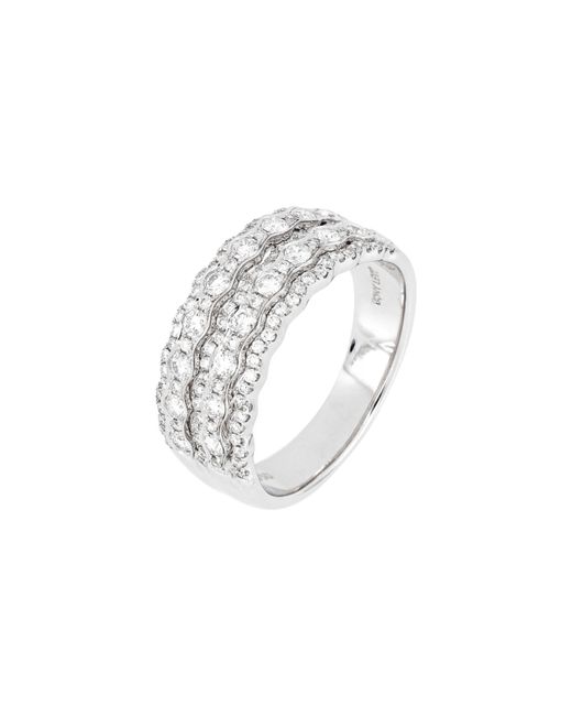 Bony Levy Rita Multi Row Statement Ring in White | Lyst Bony Levy Rita Multi Row Statement Ring in White | Lyst