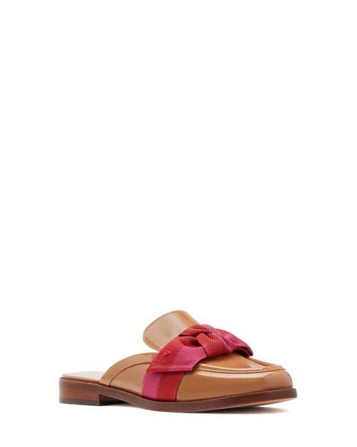Kate Spade Patent Leather Ribbon Loafer Mules in Pink | Lyst