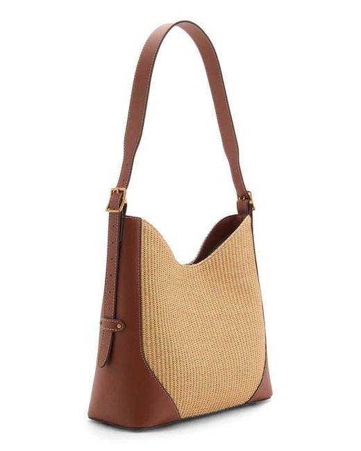 Mango Canvas Shoulder Bag in Brown | Lyst