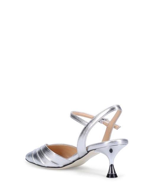 Ron White Kitten Heel Ankle Strap Pumps In White Lyst