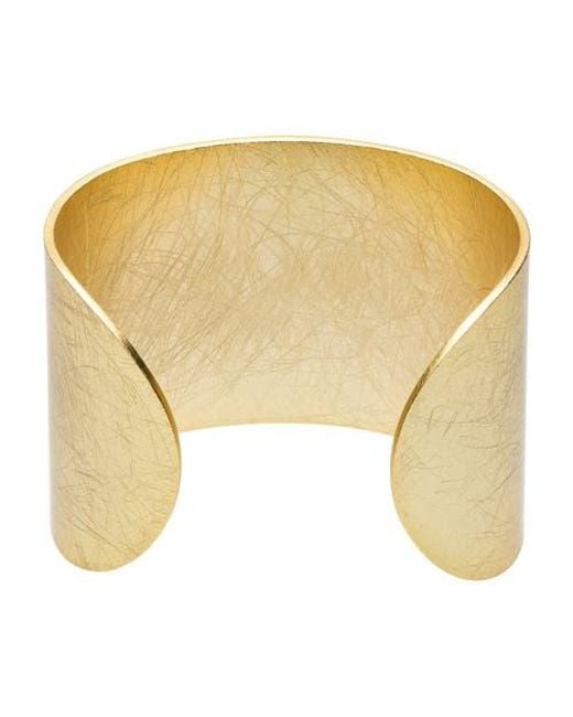 Youzey Hammered Cuff in Yellow | Lyst