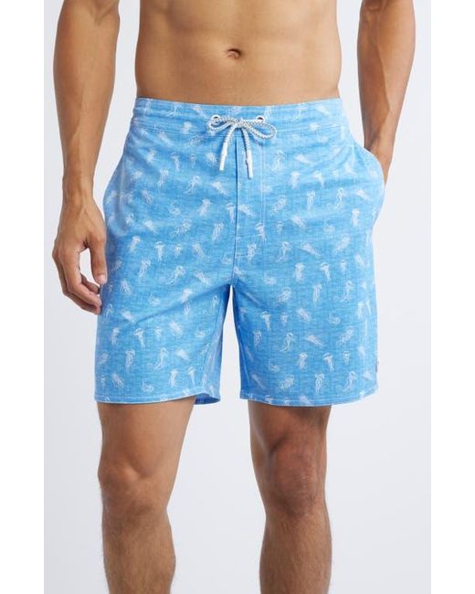 Johnnie-o Open Ocean Swim Trunks in Blue for Men | Lyst