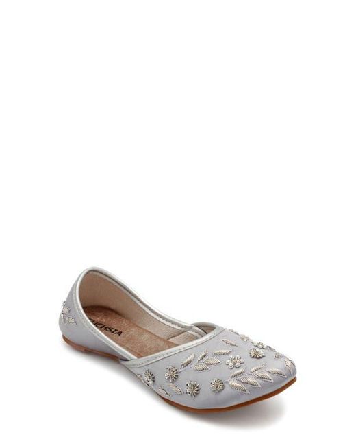 Fuchsia Amira Embroidery Flat in White | Lyst