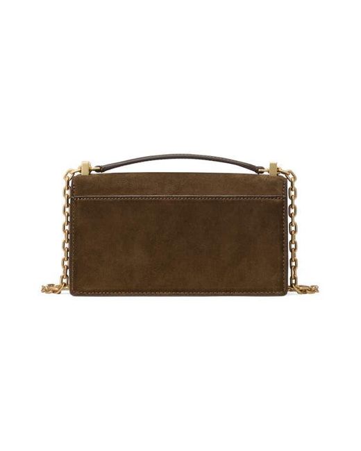 Kate Spade Mini Deco Suede Convertible Chain Crossbody Bag in Brown | Lyst