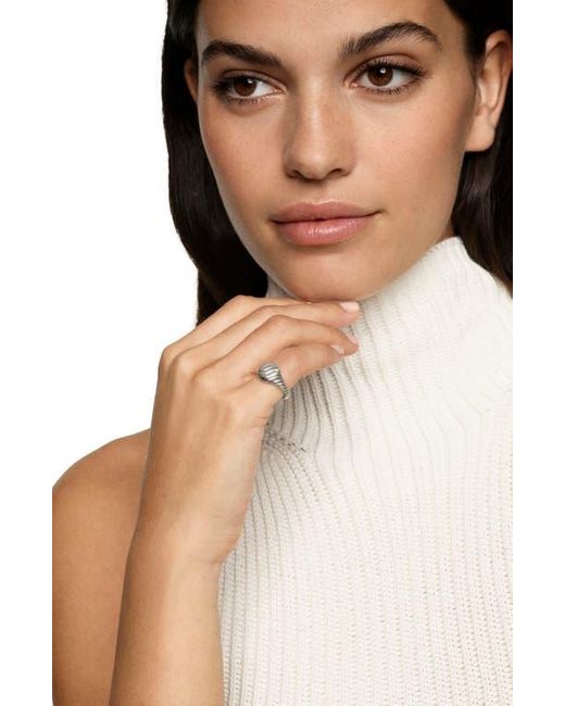 David Yurman Sculpted Cable Pinky Ring in Metallic | Lyst