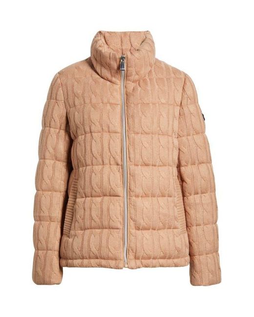 Sanctuary Cable Knit Quilted Puffer Jacket in Blue | Lyst