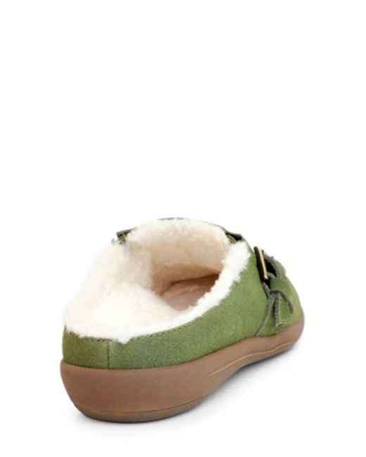 Revitalign Siesta Faux Fur Lined Clog in Green | Lyst
