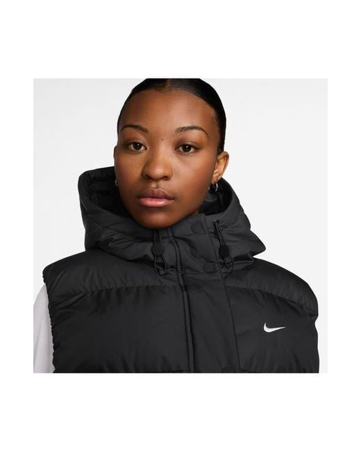 Nike Therma-Fit Hooded Puffer Vest in Black | Lyst