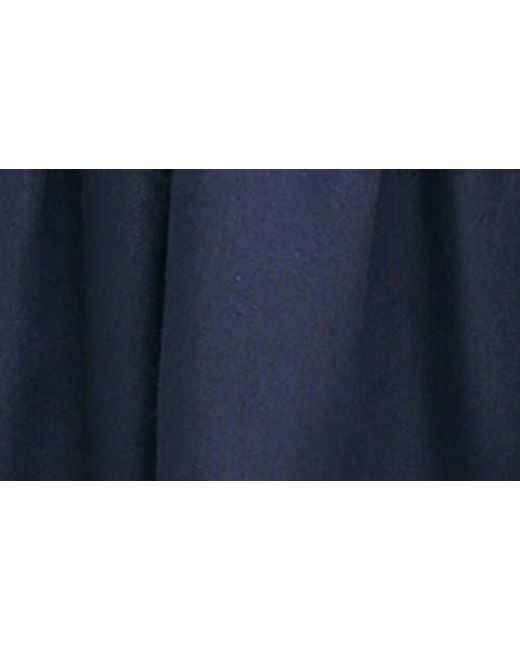 Mila + Mate Long Sleeve Funnel Neck A-Line Dress in Blue | Lyst