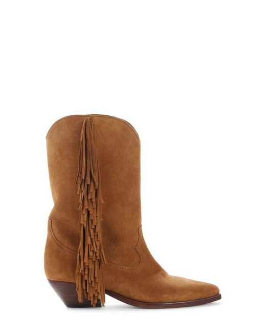 Isabel Marant Duerto Fringe Western Boot in Brown | Lyst