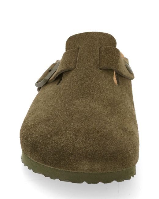 Birkenstock Boston Suede Clog - Thyme in Green for Men | Lyst