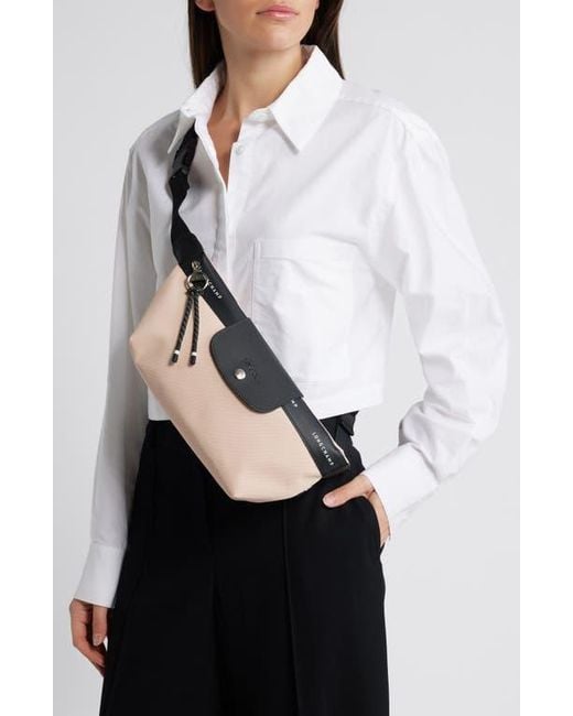 Longchamp Le Pliage Energy Recycled Nylon Belt Bag in White | Lyst