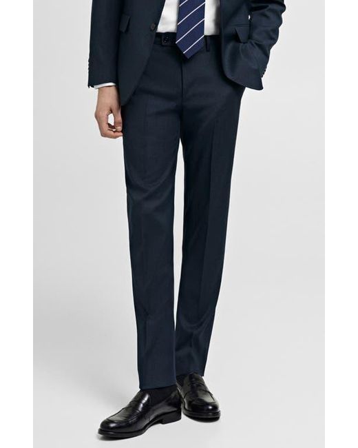 Mango Milan Slim Fit Suit Pants in Blue for Men | Lyst