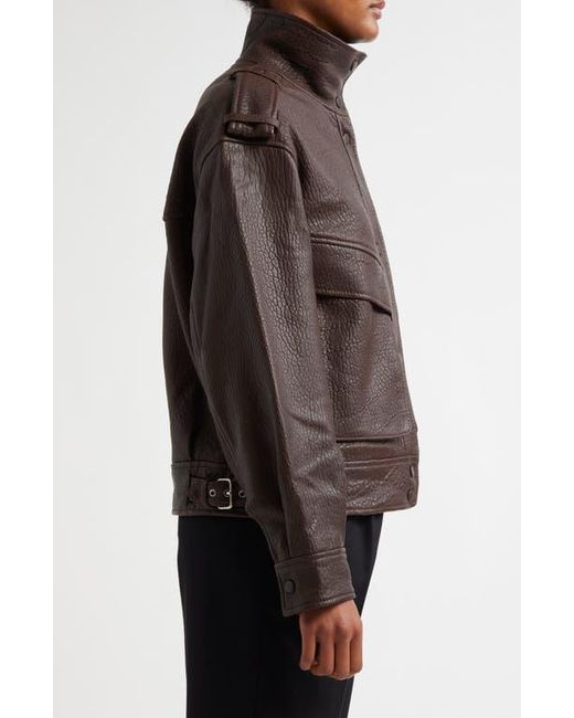 Reiss Atelier Cleo Sheep Leather Jacket in Black | Lyst
