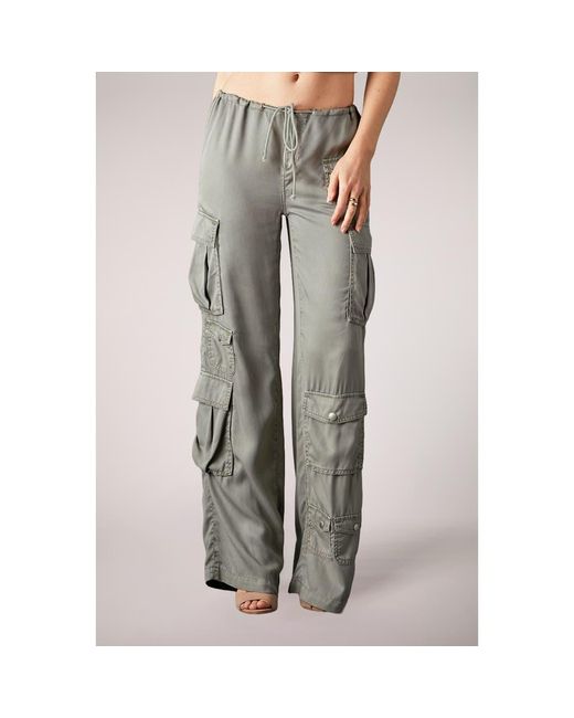 Blue Revival Combat Tencel Wide Leg Pants in Gray | Lyst