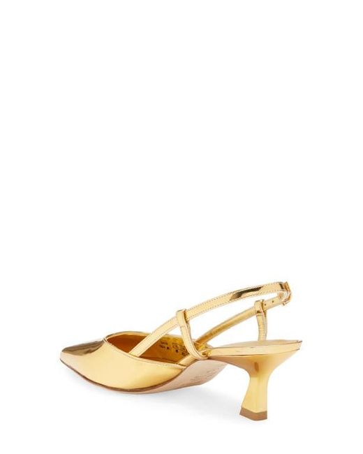 Stuart Weitzman Vinnie 50 Slingback Pump in Metallic | Lyst