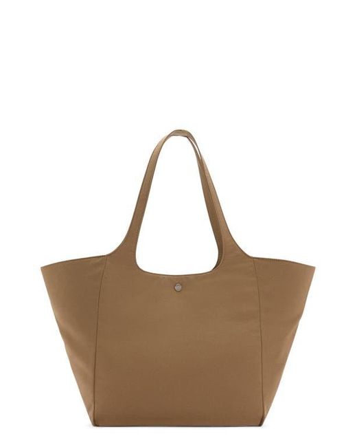 Mango Nylon Tote in Brown | Lyst
