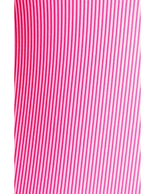 Kulani Kinis Plunge Cross Back One-Piece Swimsuit in Pink | Lyst