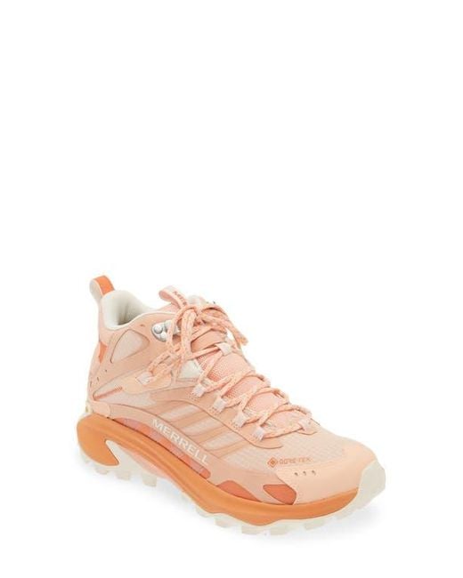 Merrell Moab Speed 2 Mid Gore-Tex Hiking Shoe in Pink | Lyst