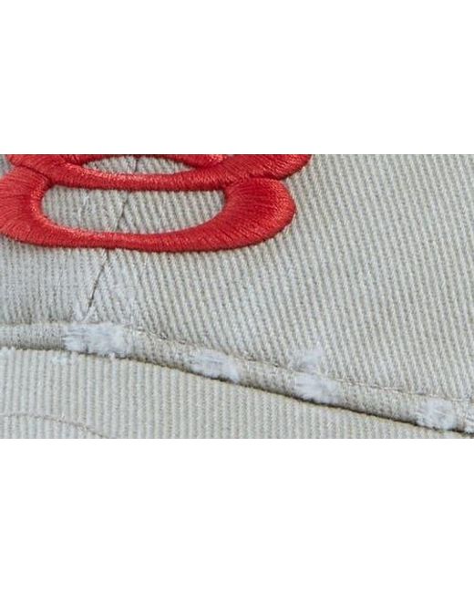 Balenciaga Double Unity Embroidered Distressed Baseball Cap in Gray for ...