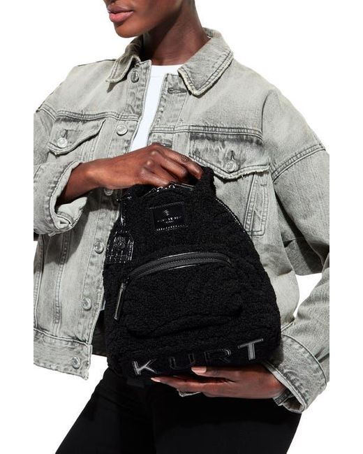 Kurt Geiger Small Southbank Faux Shearling Backpack in Black | Lyst