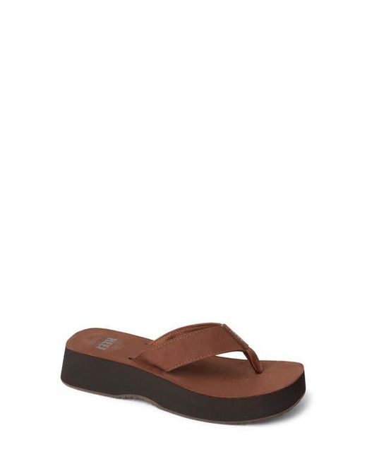 Reef Butter Platform Flip Flop in Brown | Lyst