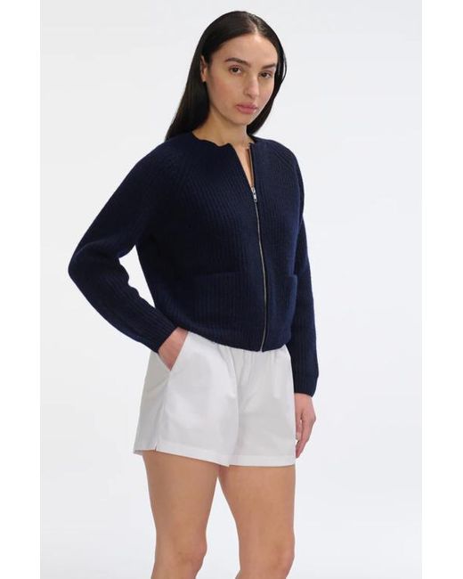ALMINA CONCEPT Knit Zip Up Cardigan in Blue | Lyst