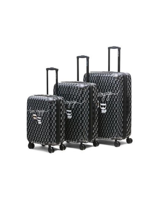 Karl Lagerfeld Bon Voyage 21 Upright Carry On in Black | Lyst